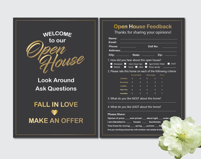 Real Estate Open House Invitation Open House Signs Open House Printable ...