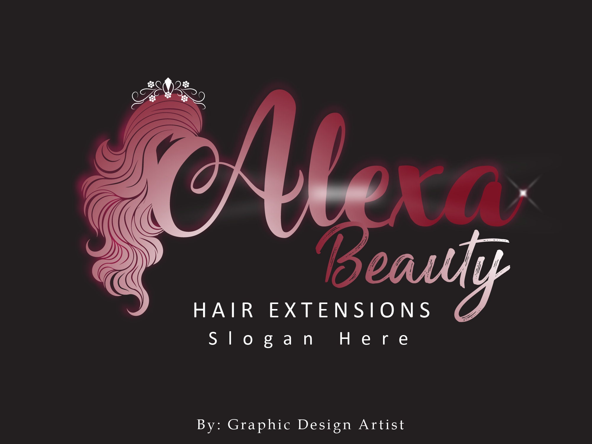 Hair Extensions Logo Hair Company Logo Hair Extension - Etsy
