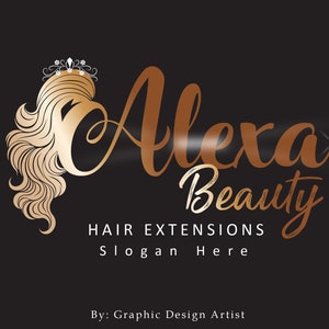 Hair Extensions Logo, Hair Company Logo, Hair Extension Business Logo ...