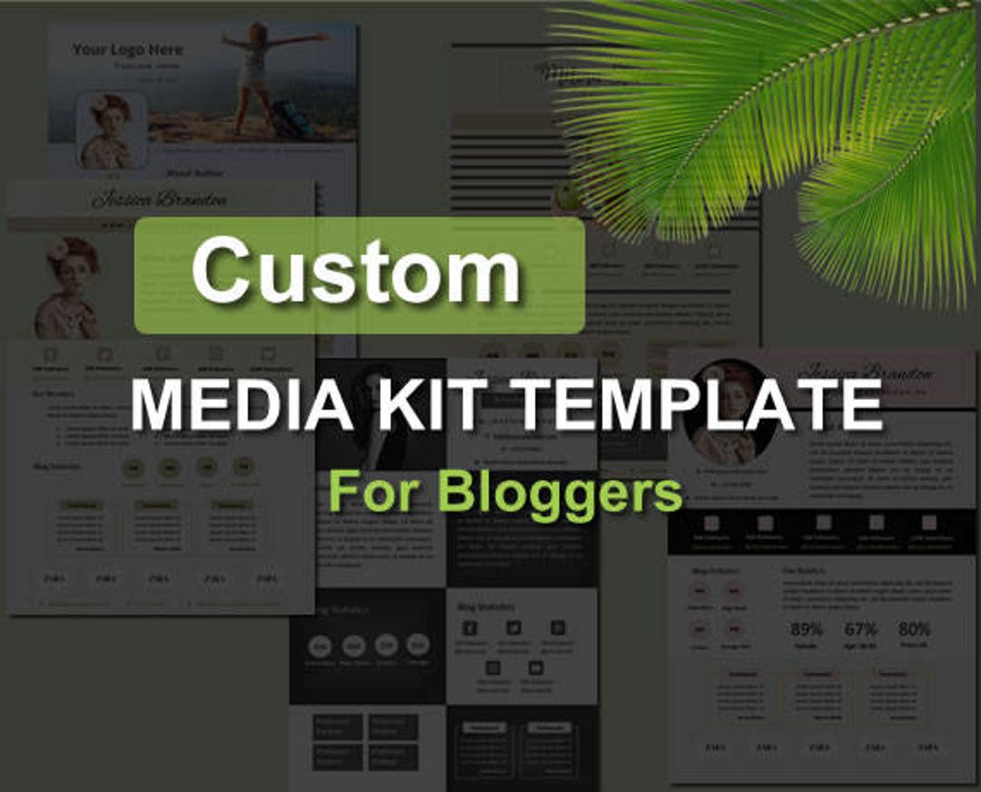 Custom Media Kit Template for Bloggers Blog, Custom Press Kit for Your ...