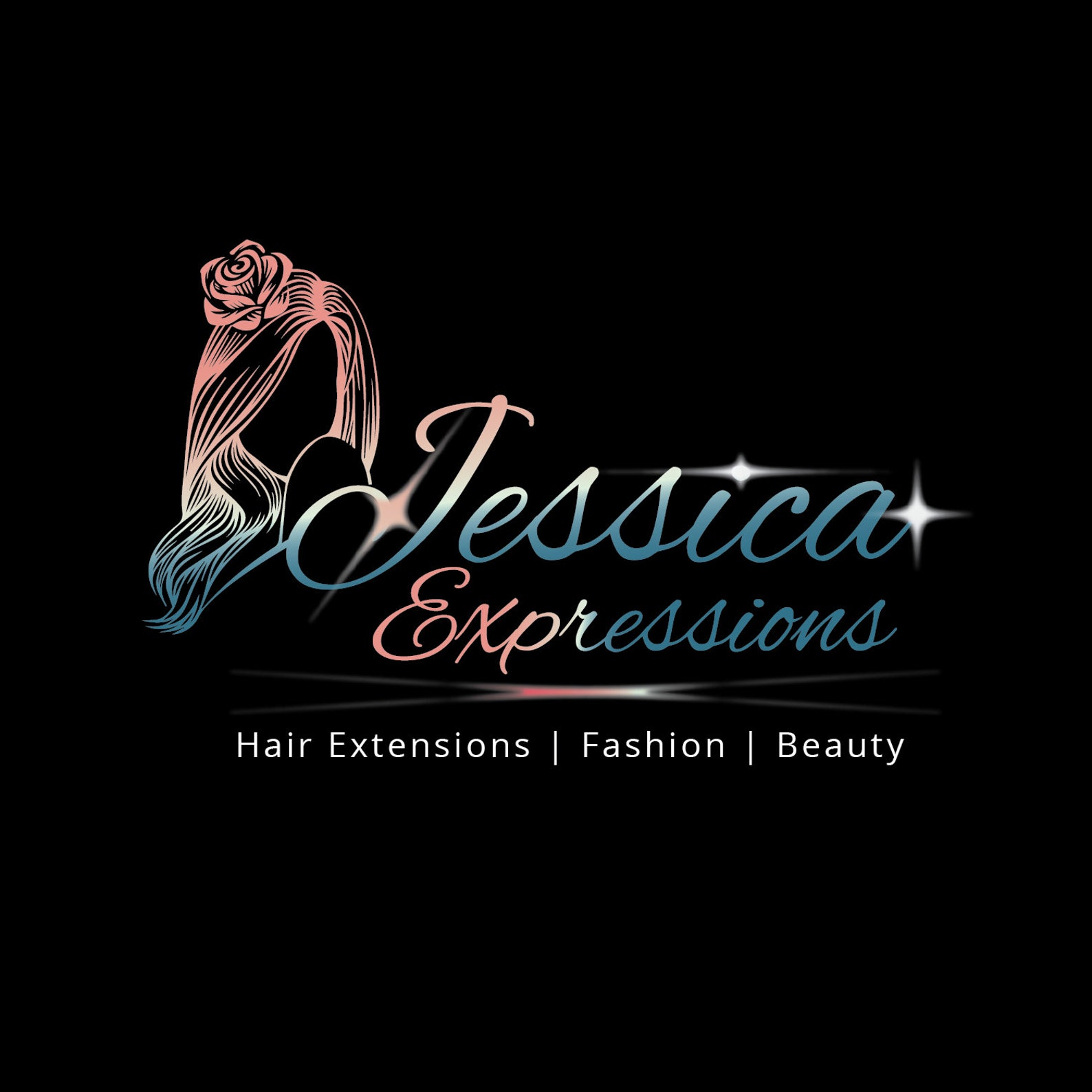 Hair Extensions Logo, Hair Logo Design, Salon Logo, Hair Extensions ...