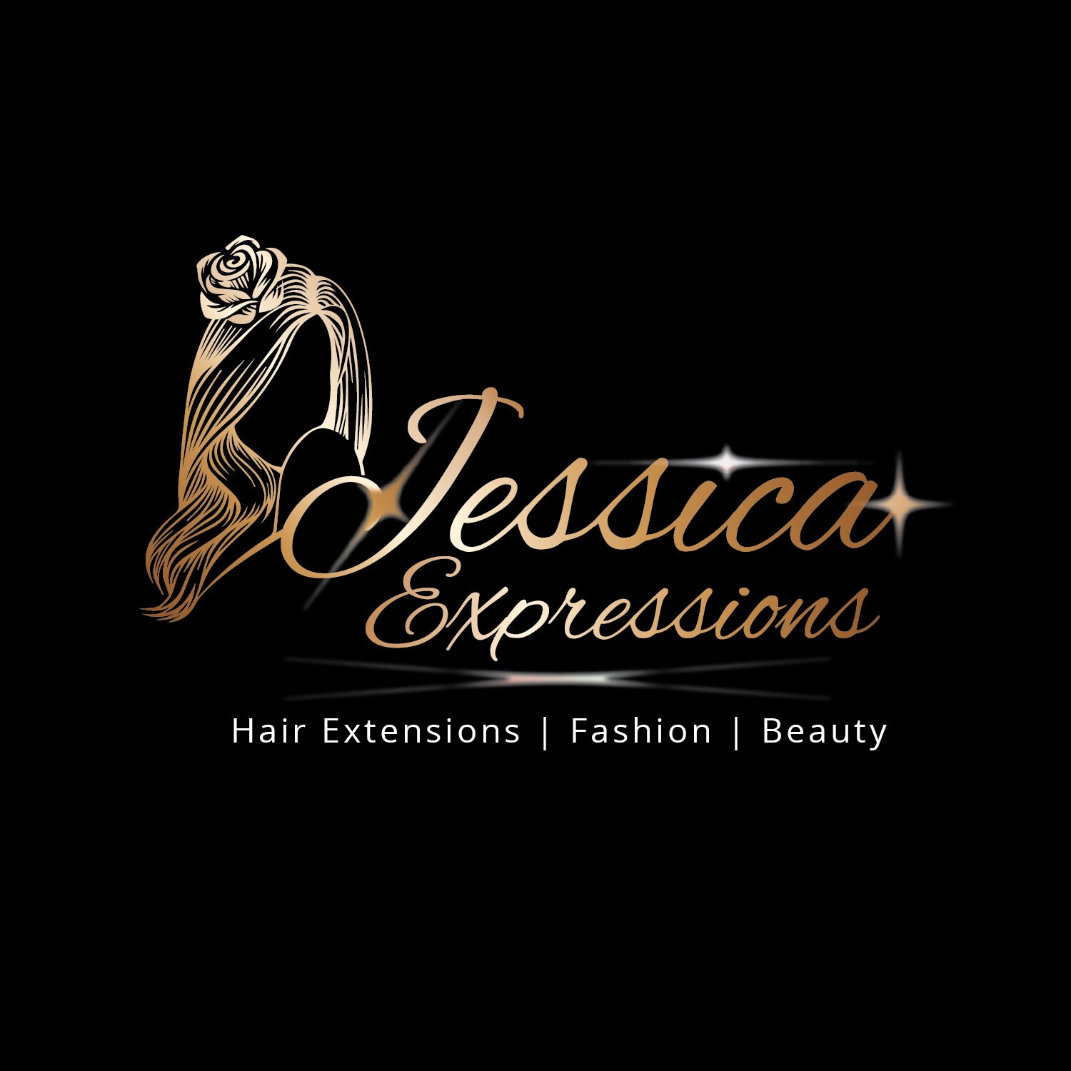 Hair Extensions Logo, Hair Logo Design, Salon Logo, Hair Extensions ...