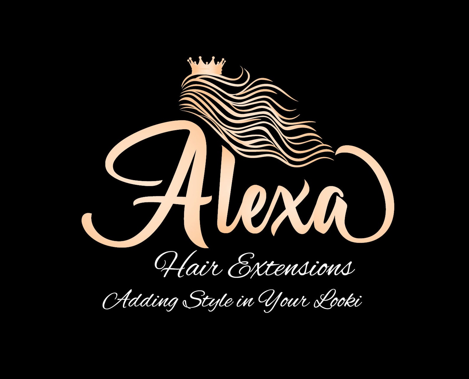 Hair Extensions Logo Hair Logo Design Hair Extensions Logo - Etsy