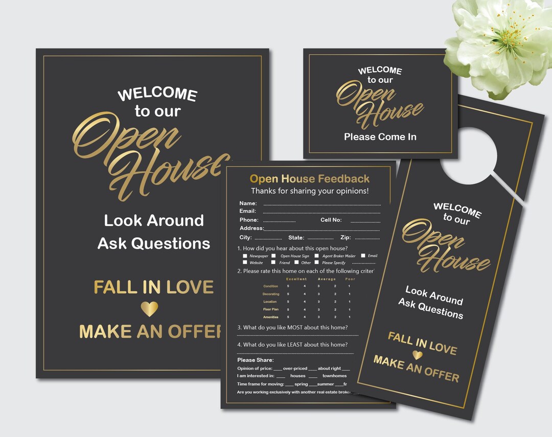 Real Estate Open House Invitation Open House Signs Open House Printable ...