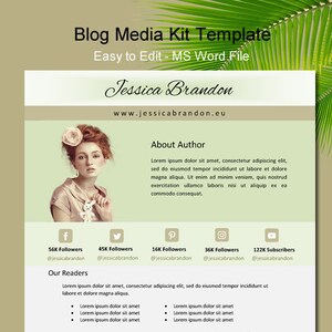 Custom Media Kit Template for Bloggers Blog, Custom Press Kit for Your ...