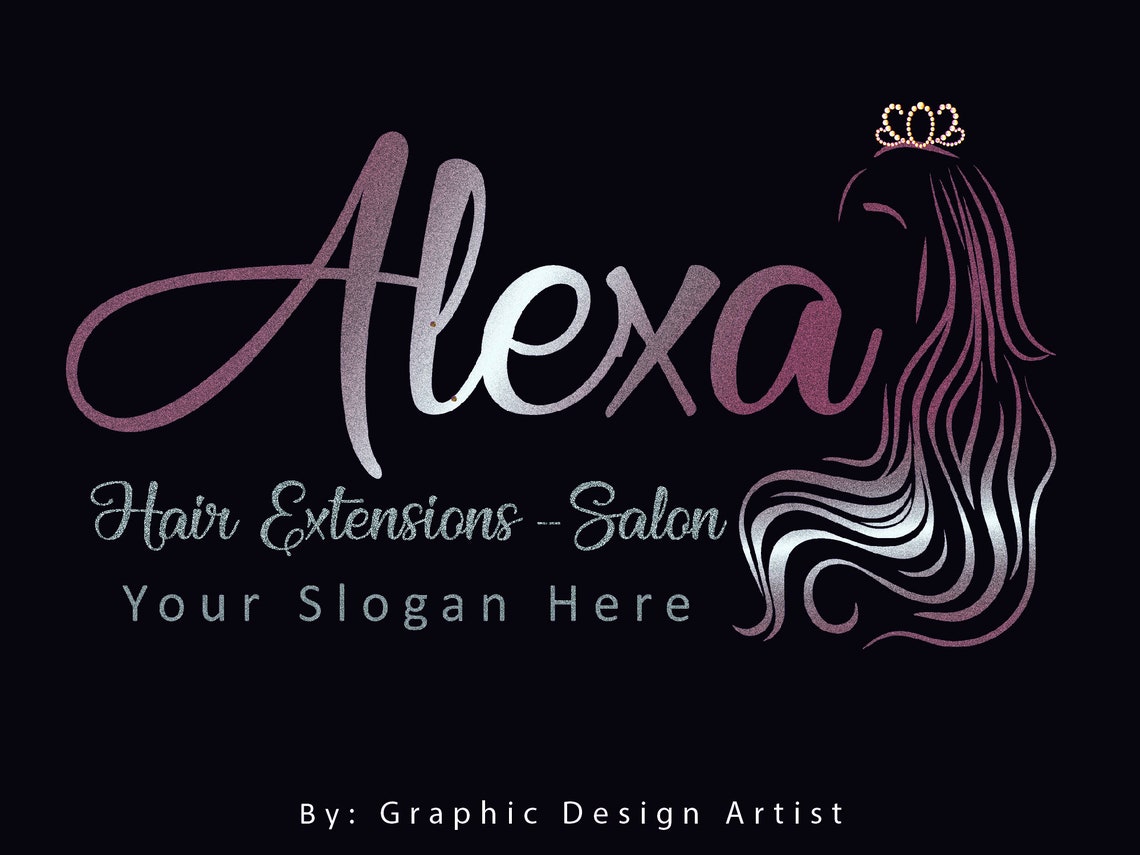 Hair Salon Logo Hair Extensions Logo Hair Logo Hair - Etsy