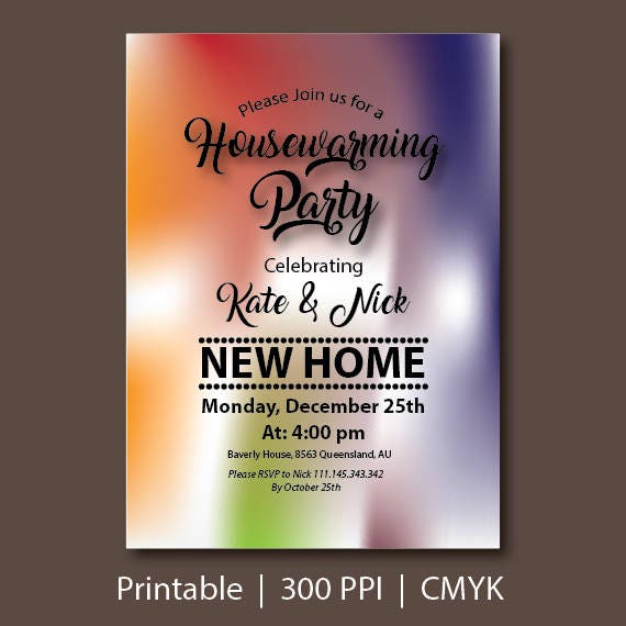 Invitaciones Imprimibles Para El Hogar Invitación De Fiesta De