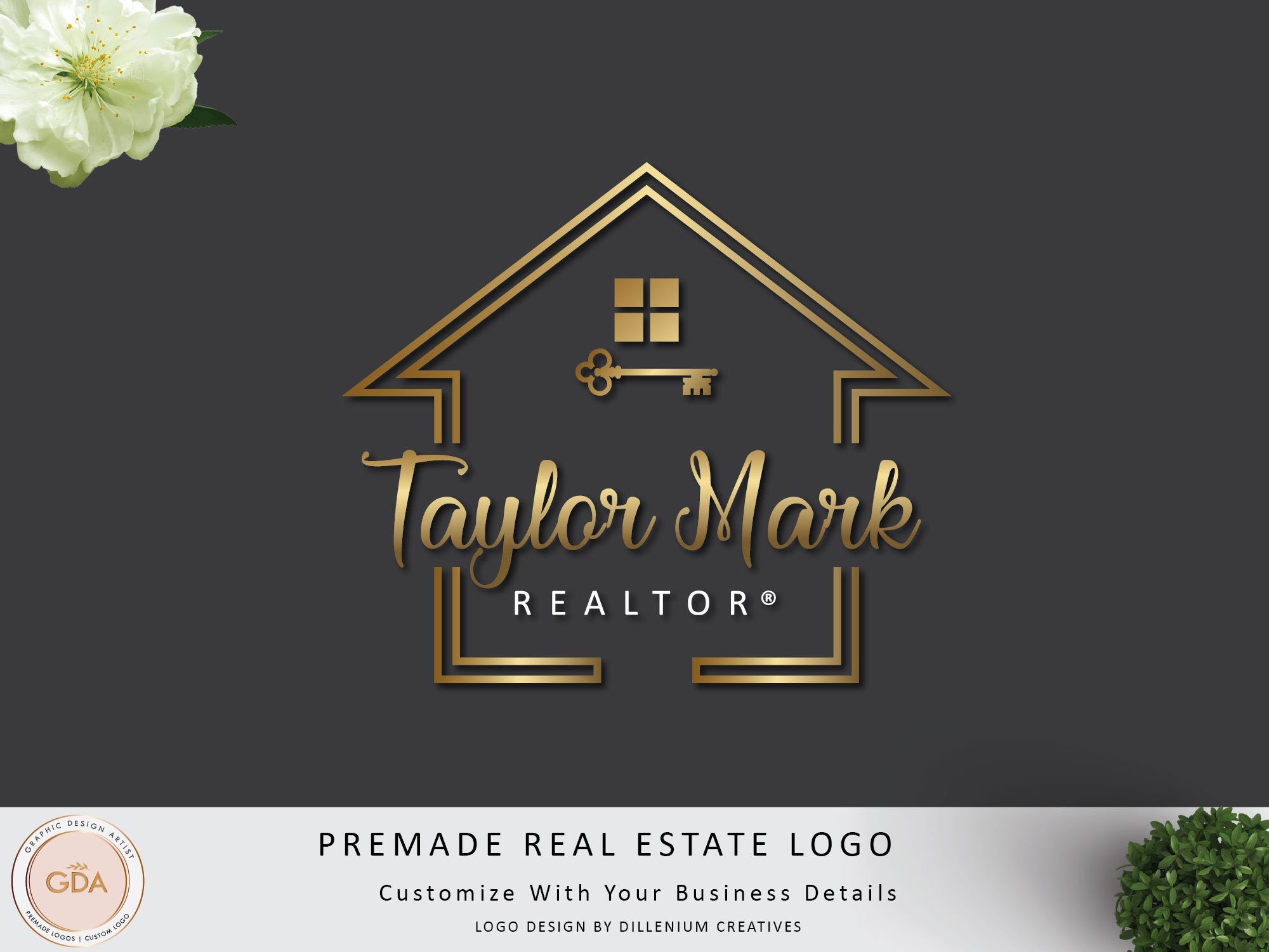 Gold Real Estate Logo, Realtor Logo, Real Estate Logo, Real Estate Logo ...