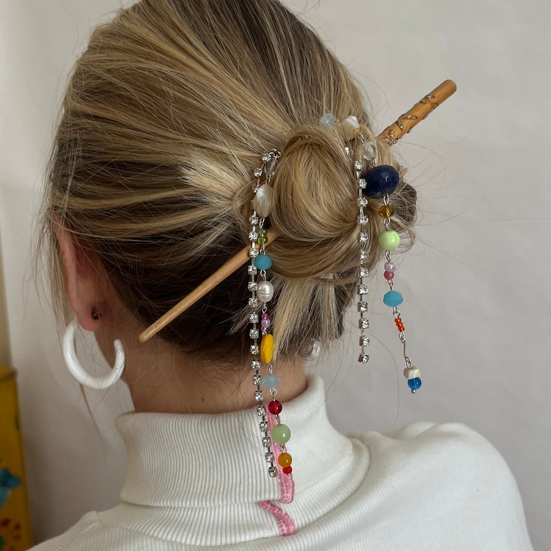 Beaded Hair Pins - Etsy