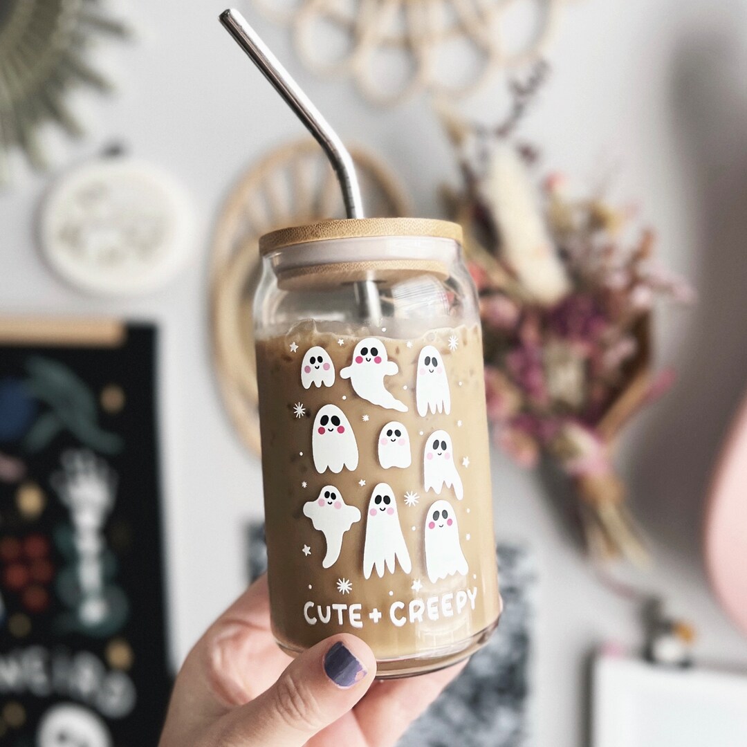 Cute & Creepy Ghost Glass - Etsy