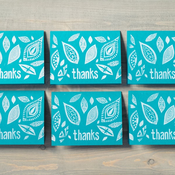 Teal Thank You Cards - Etsy