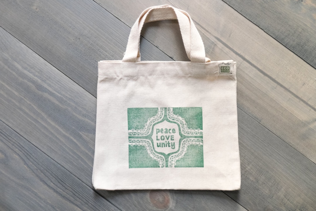 Teacher Gift Mini Tote Bag Lunch Bag Peace Love Unity Kids - Etsy