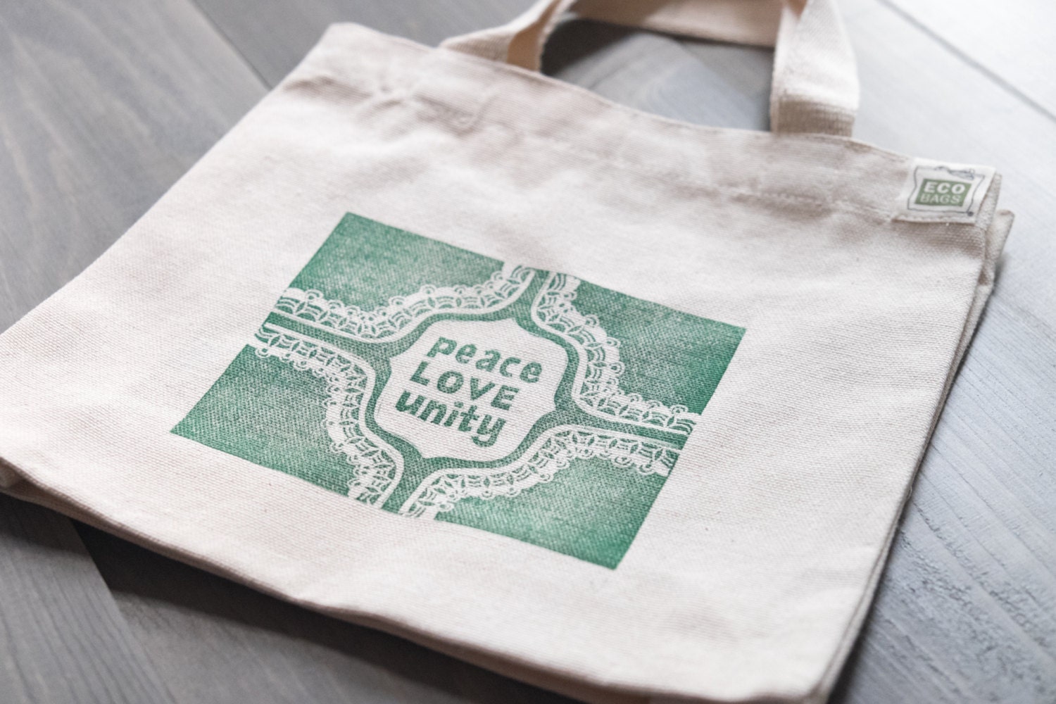 Teacher Gift Mini Tote Bag Lunch Bag Peace Love Unity Kids - Etsy