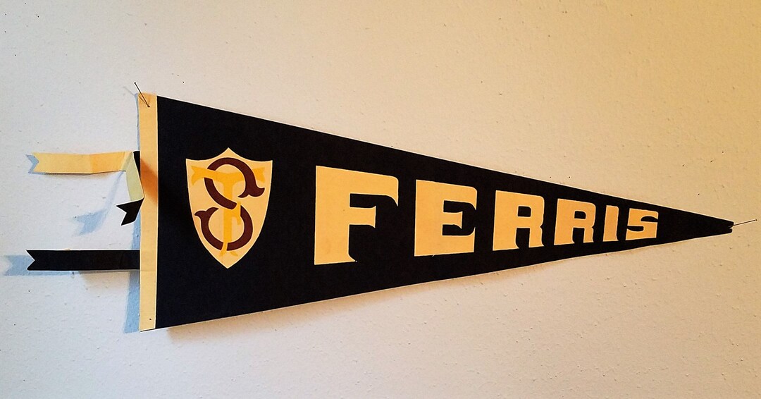 Vintage Souvenier Pennant - SF Ferris - Navy Blue With Crest - Etsy