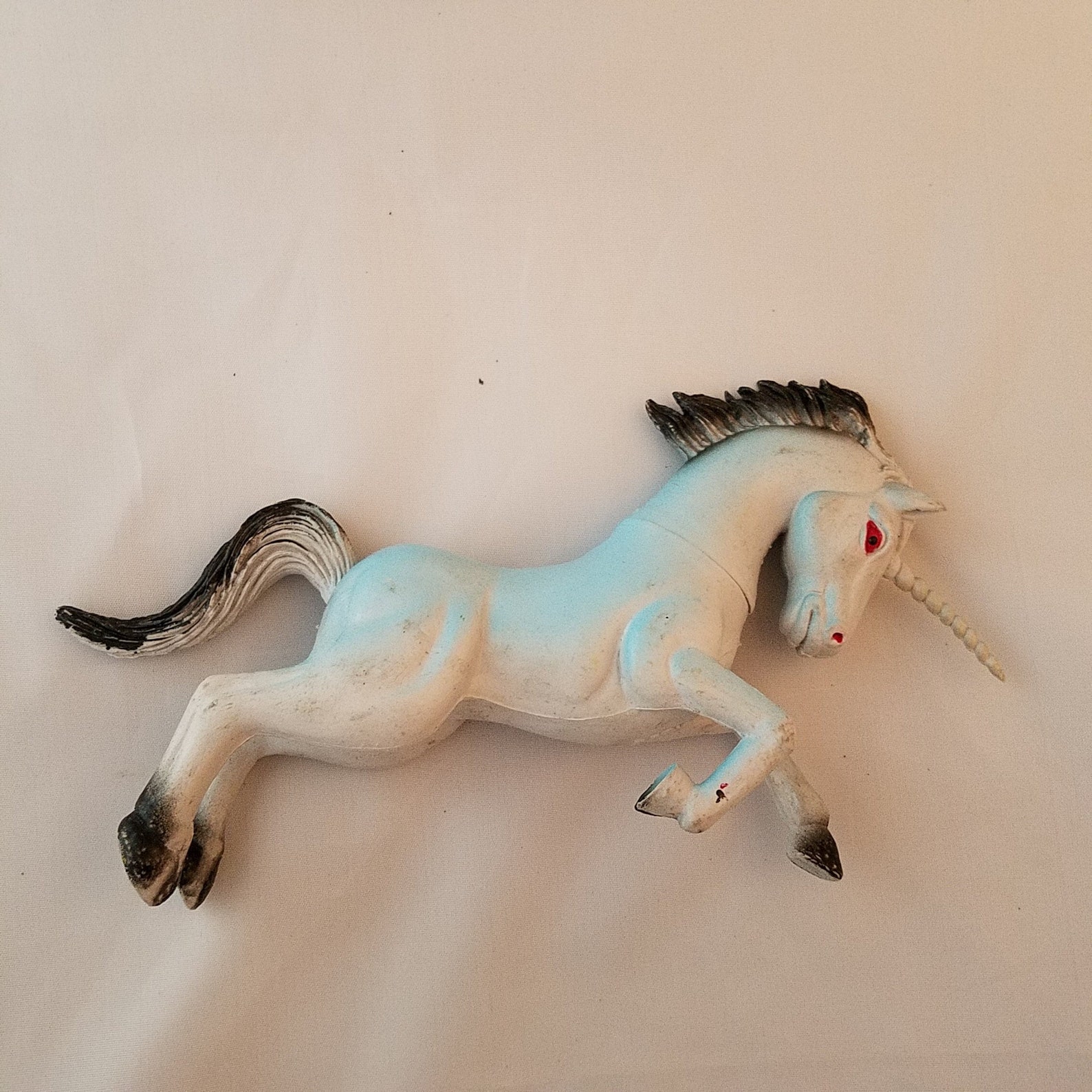 Vintage 1983 Molded Plastic Unicorn in Blue by Imperial of Hong Kong ...