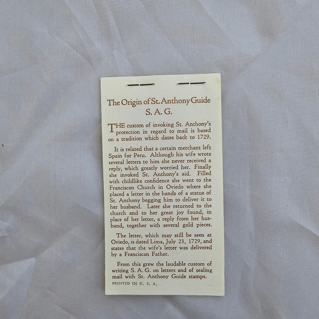 St. Anthony Guide Seals- St. Anthony's Guild- Franciscan Father ...