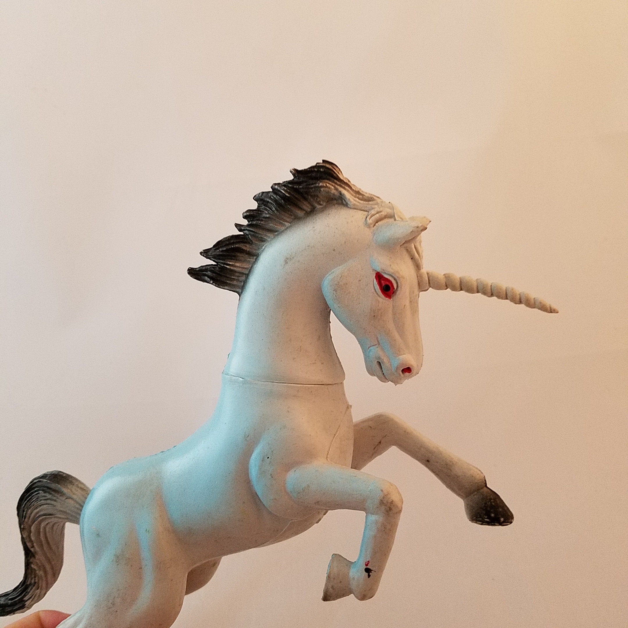 Vintage 1983 Molded Plastic Unicorn in Blue by Imperial of Hong Kong ...
