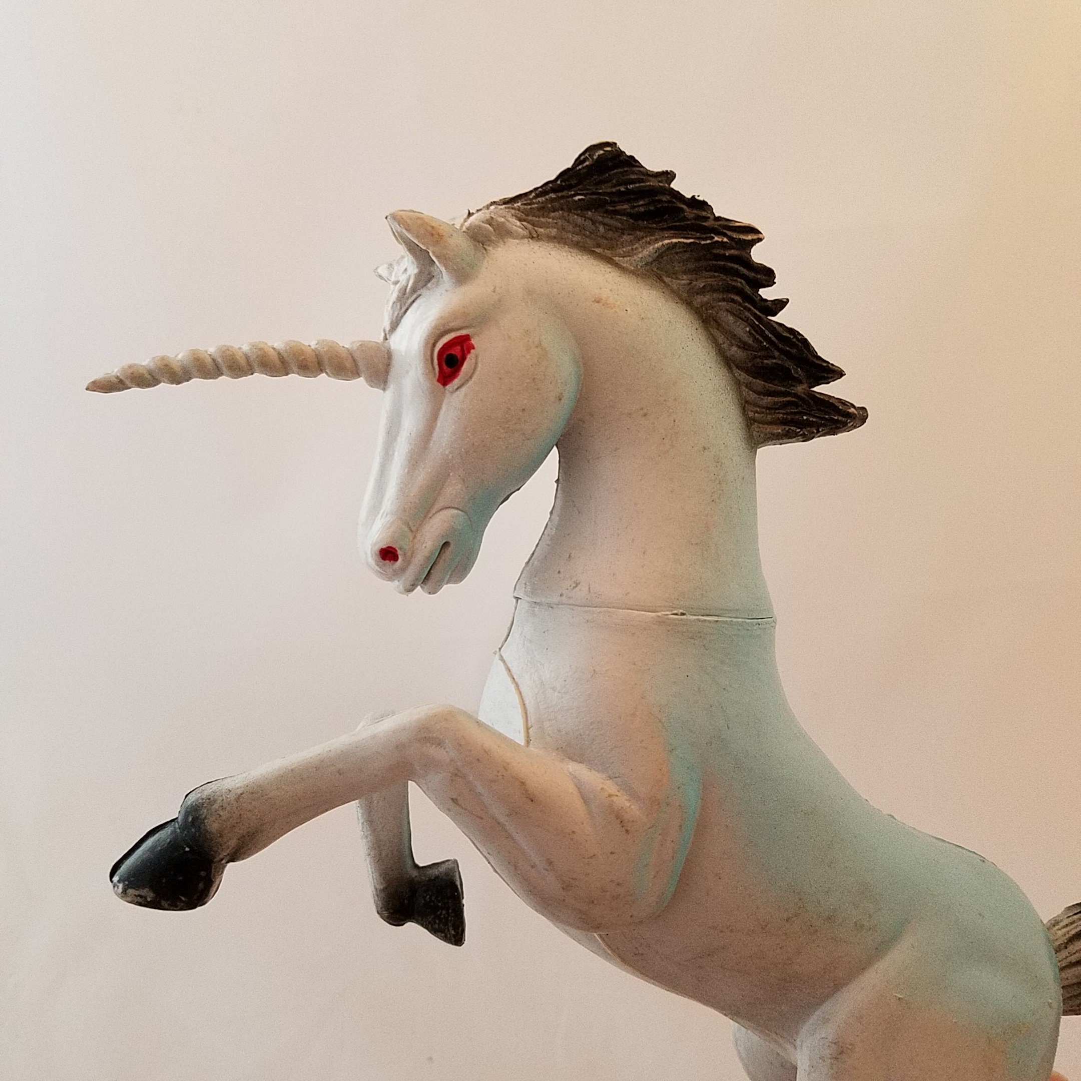 Vintage 1983 Molded Plastic Unicorn in Blue by Imperial of Hong Kong ...