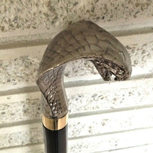 Cane King Cobra Serpent Snake Head Metallic Pharaoh Handled Cane ...