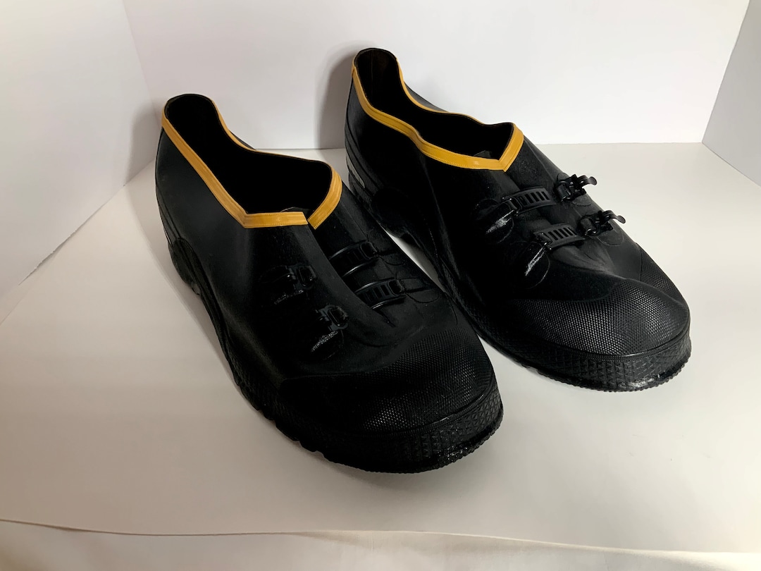 NEW! LACROSSE Men’s Overboots 4-buckle Black Rubber - Size 16 - Etsy