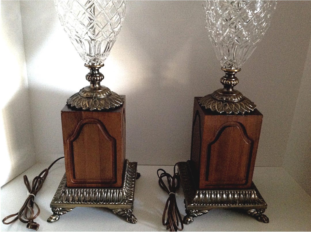 Carl Falkenstein Table Lamp Geometric Cubist Glass Globe Hollywood ...