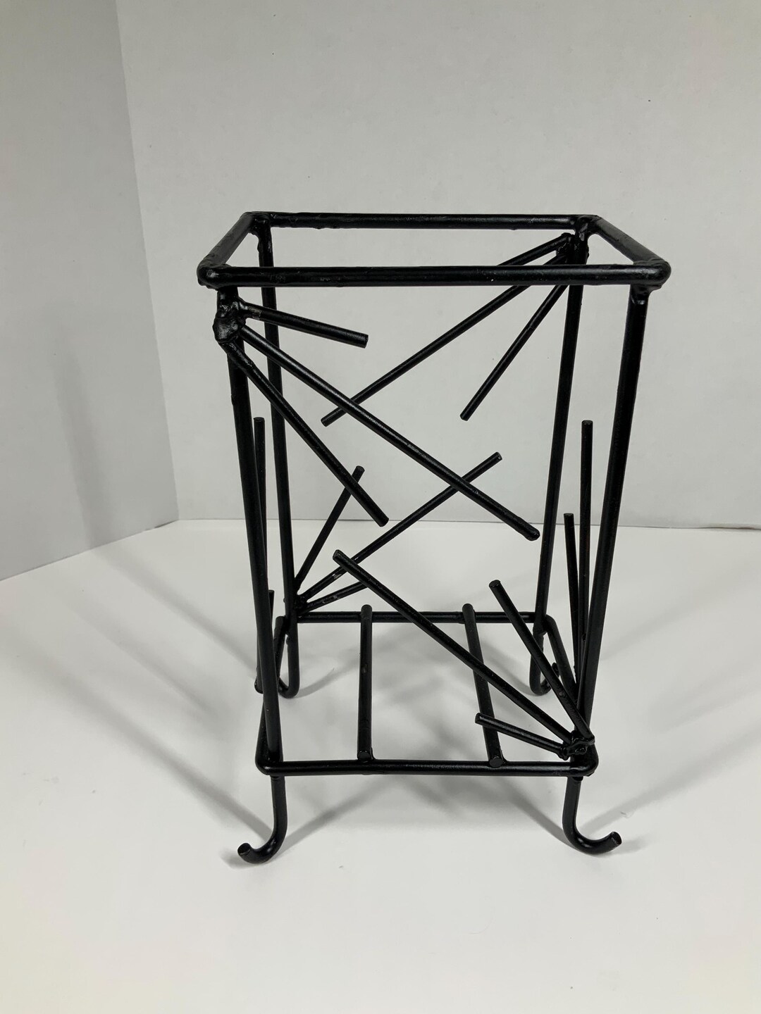 Mid Century Metal Tabletop Sculpture Parallelogram With Art Deco ...