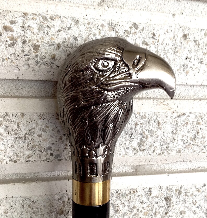Cane E Vintage Pommel Handle EAGLE Head Thorondor Walking - Etsy