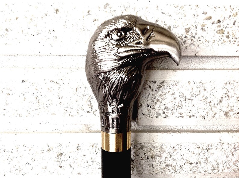 Cane E Vintage Pommel Handle EAGLE Head Thorondor Walking - Etsy