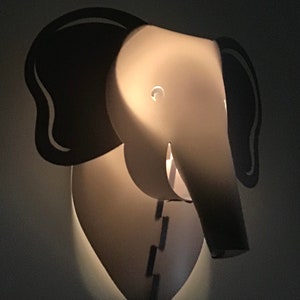 Cloud Island Elephant Nursery Night Light, Baby Wall Decor - Etsy