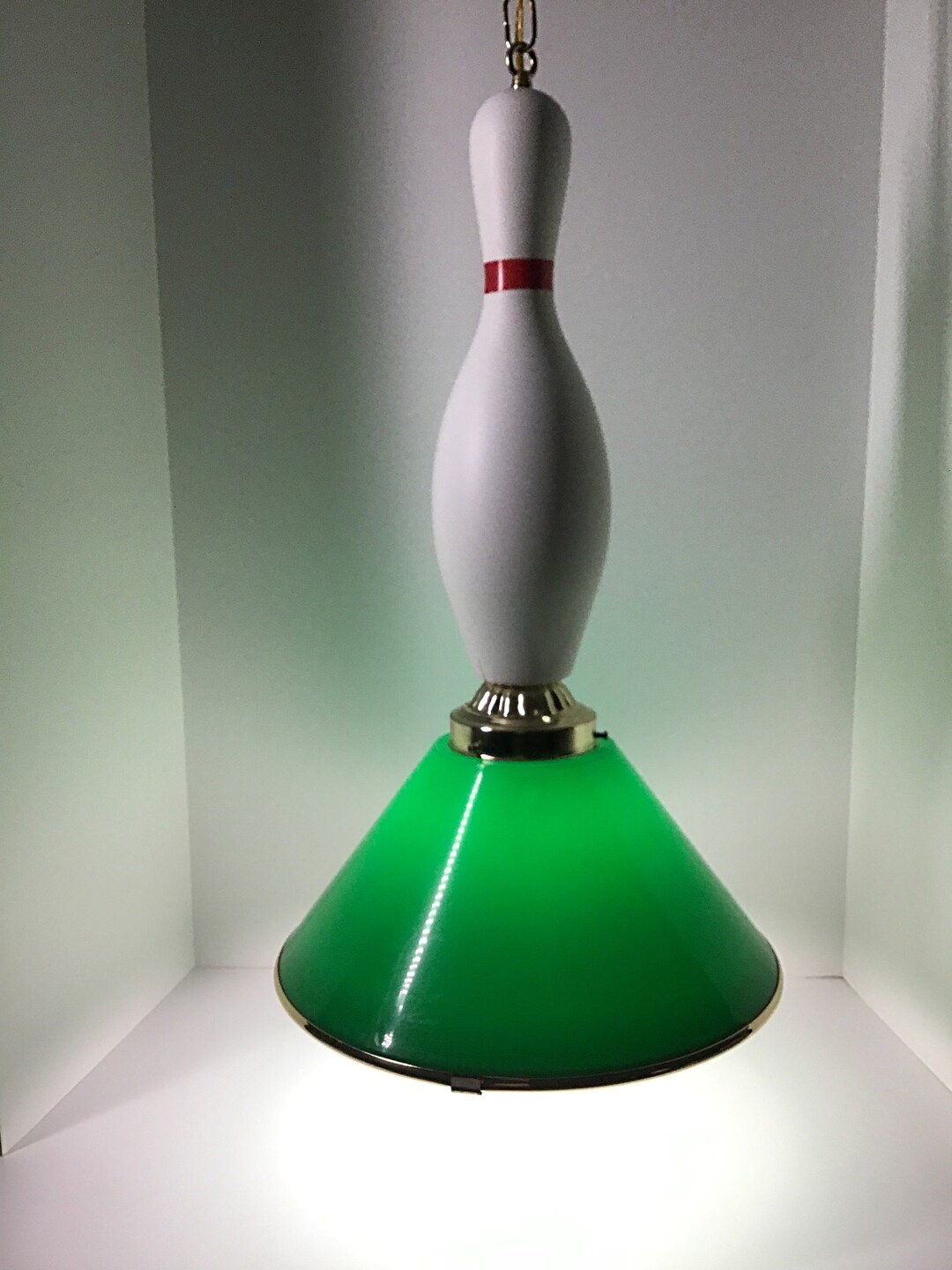 MCM Hanging Bowling Pin Swag Lamp, Sports Bar, Man Cave, Boys Room ...