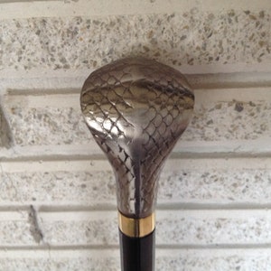 Cane King Cobra Serpent Snake Head Metallic Pharaoh Handled Cane ...