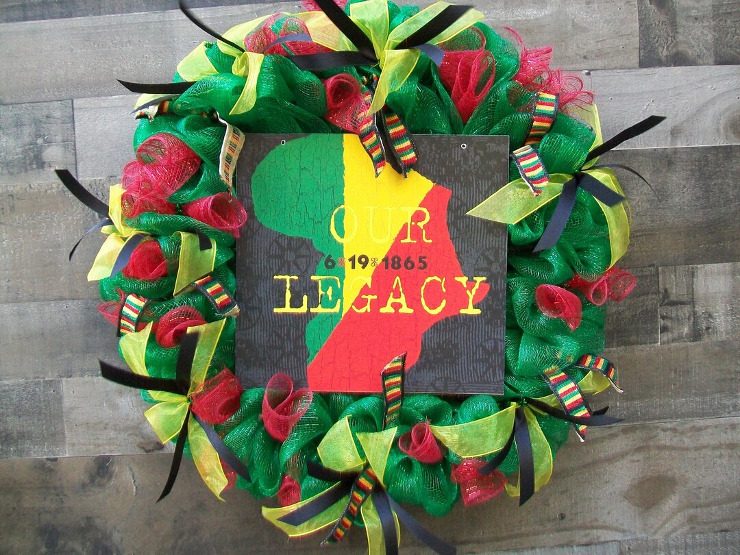 Red Green Gold Black Juneteenth African American Mesh Front Door Wreath ... Red Green Gold Black Juneteenth African American Mesh Front Door Wreath ...
