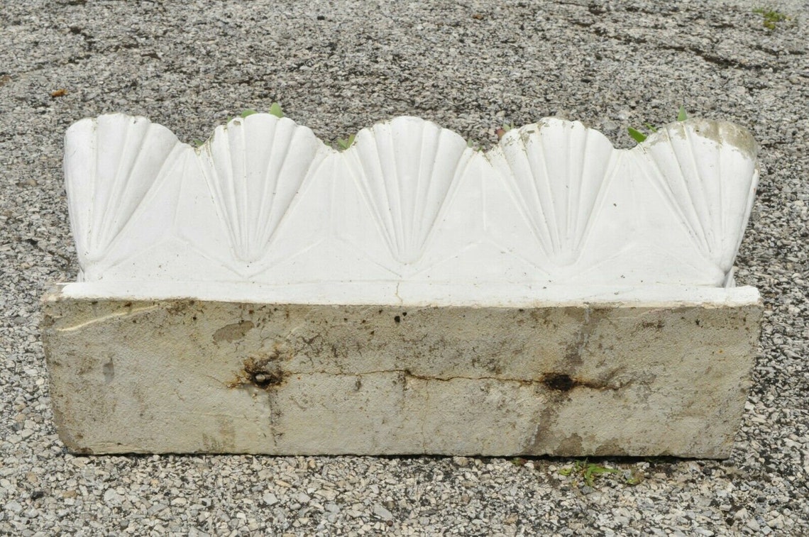 Pair of Art Deco Cement Concrete Stone Geometric Garden - Etsy