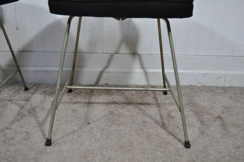 4 Vintage Mid Century Modern Metal Dining Chairs Frederic - Etsy