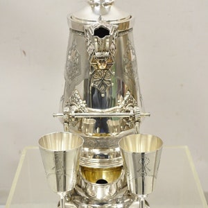 Racine Silver Plated Victorian Tilting Lemonade Water Pitcher on Stand ...