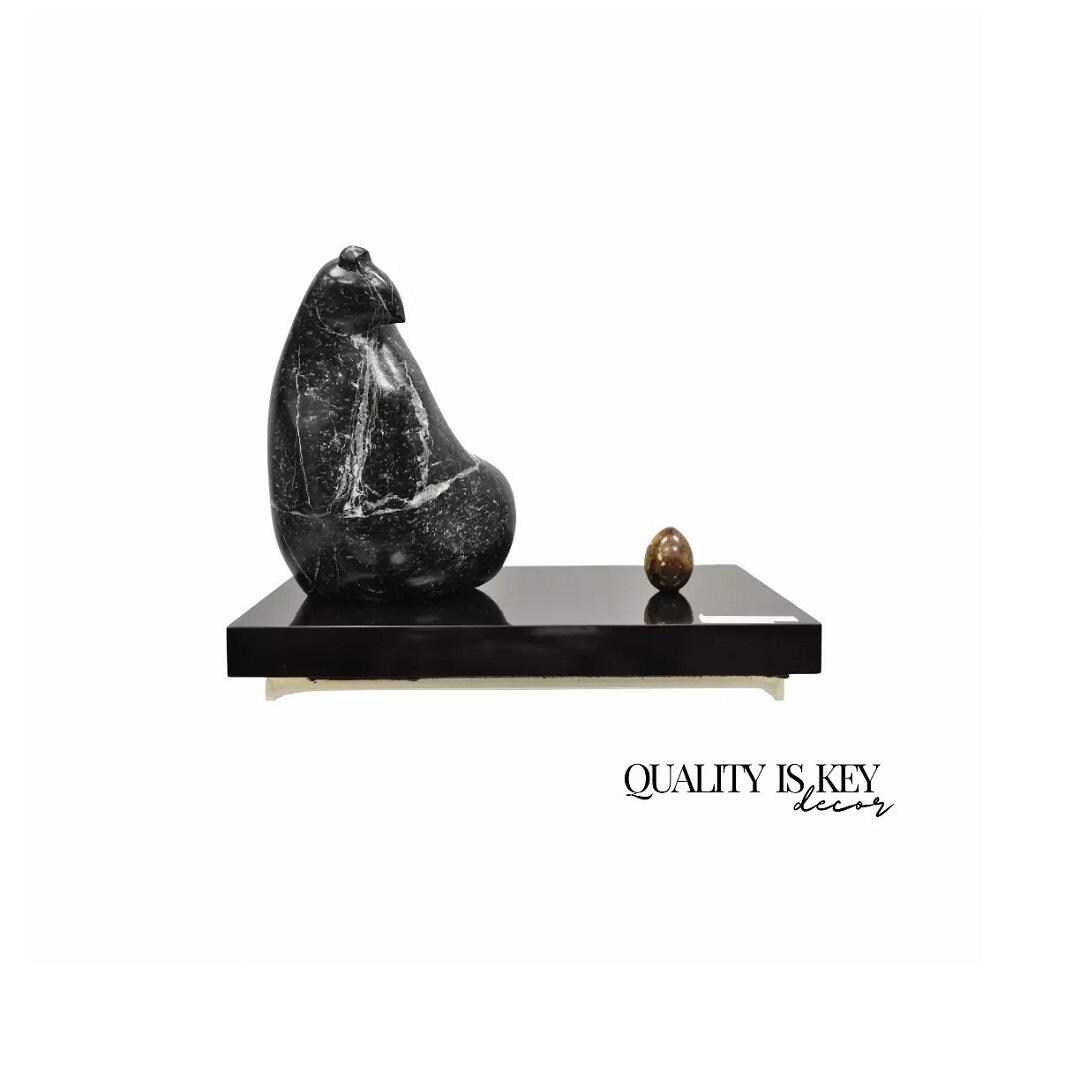 Sheryl C. Benjamin "the Egg and the Quail" Abstract Black Marble ...