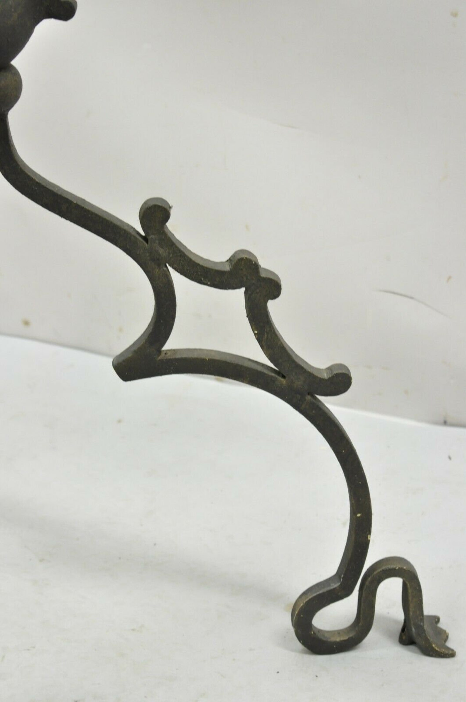Wrought Iron Gothic Style Scrolling Base Round Glass Top - Etsy