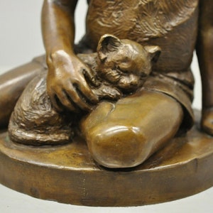 Vintage Bronze Charles Parks the Franklin Mint Statue Sculpture Girl ...