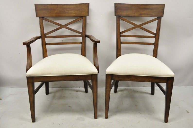 Ethan Allen Dining Room Set Rectangular Tango Dining Table Cross Back ...