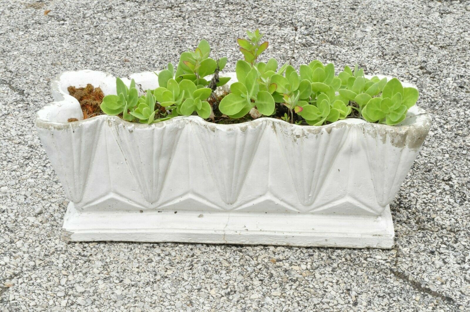 Pair of Art Deco Cement Concrete Stone Geometric Garden - Etsy
