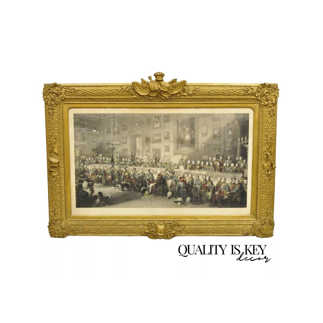 19th C. William Salter "the Waterloo Banquet at Apsley House" Framed ...