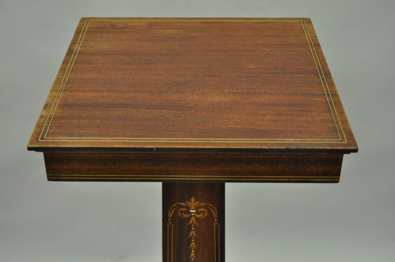 Antique Mahogany Edwardian Bell Flower MOP Inlaid Plant Fern | Etsy