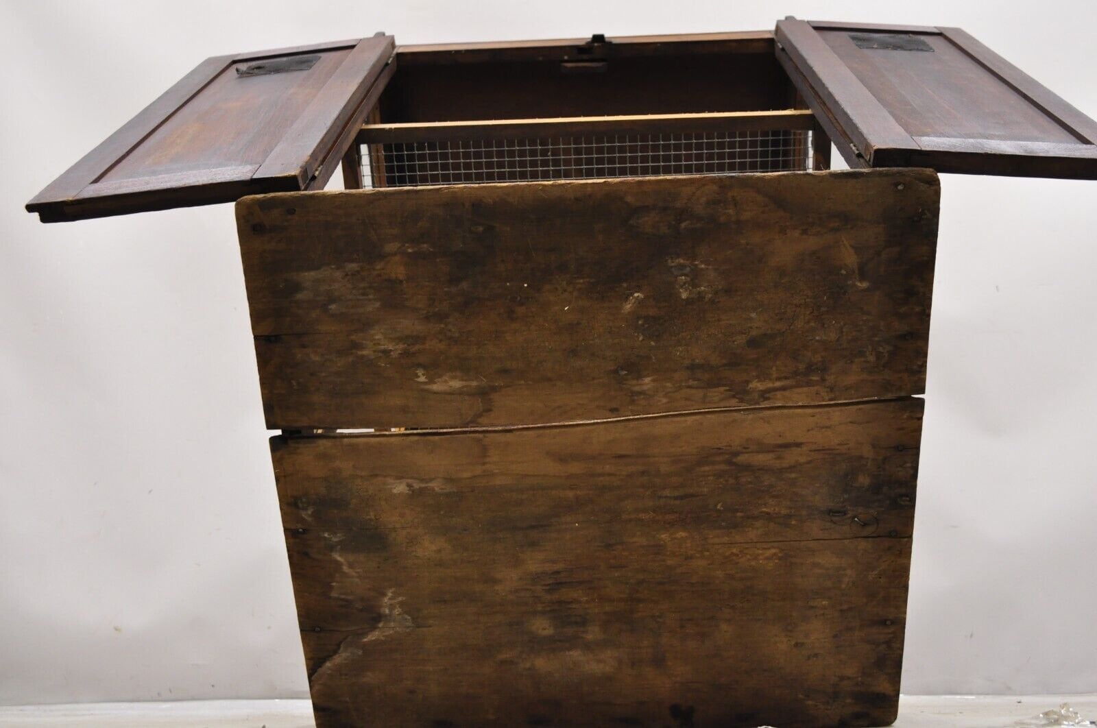 Antique Wood & Glass Counter Top Display County Store Pie Safe Display ...