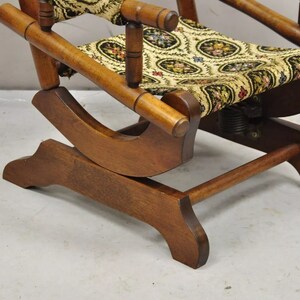 Antique Victorian Small Child's Maple Wood Platform Rocker Rocking ...