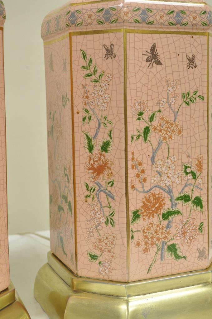 Pair of Vintage Asian Oriental Chinoiserie Pink Porcelain - Etsy