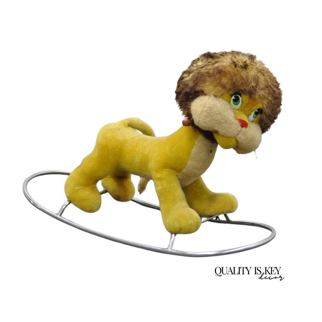 Vintage Italian Trupa Trudi Plush Stuffed Lion Rocking Childs Rocker ...