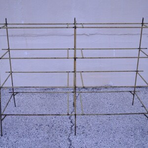 Industrial Modern Iron Rebar Shelf Rusty Yellow Display Bookcase ...