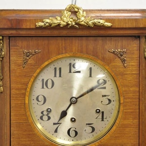Antique German Inlaid French Style Box Wall Clock 8 Day With ...