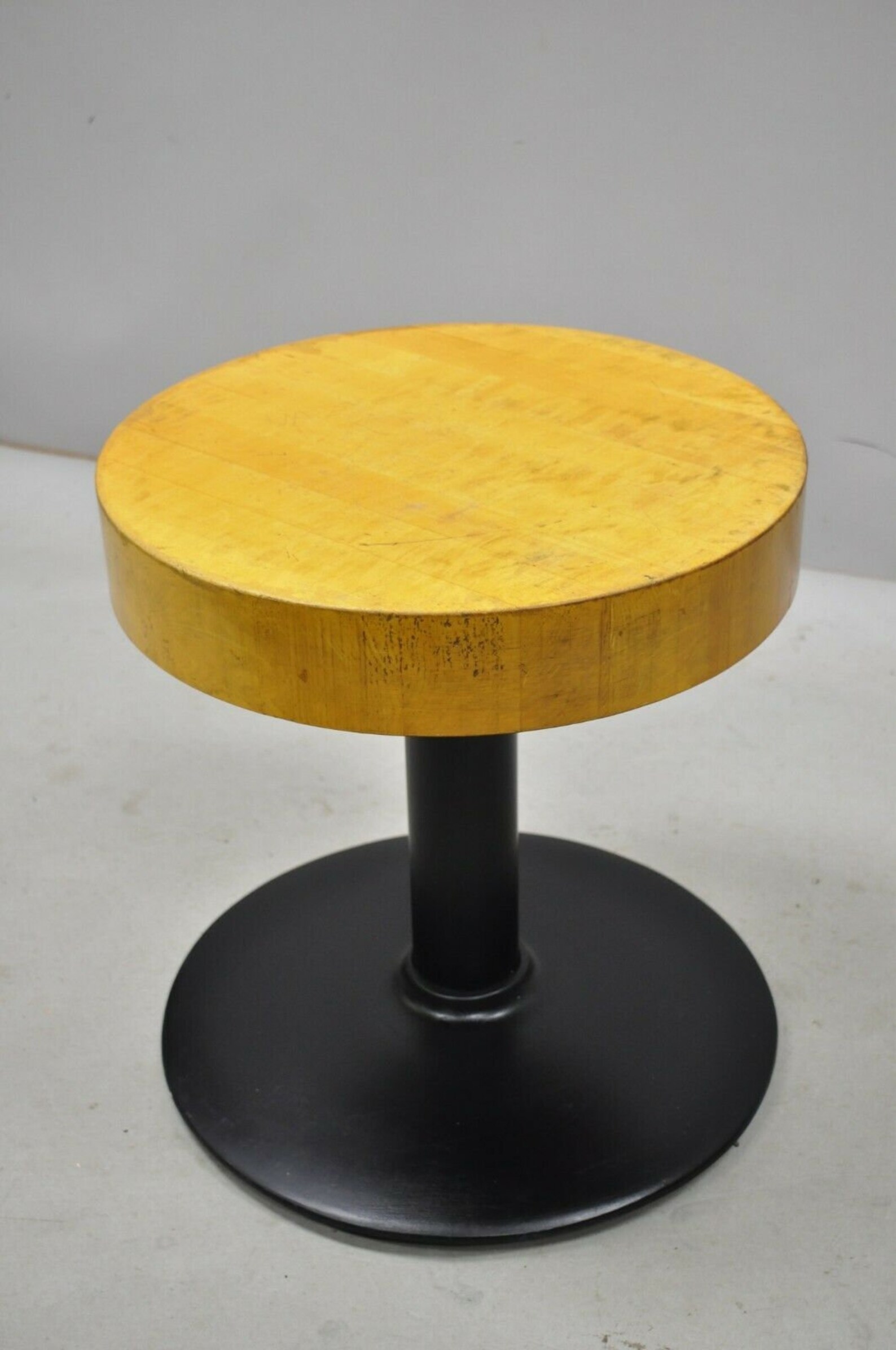 Vintage Round Butcher Block Wood 18 Industrial Cast Iron | Etsy