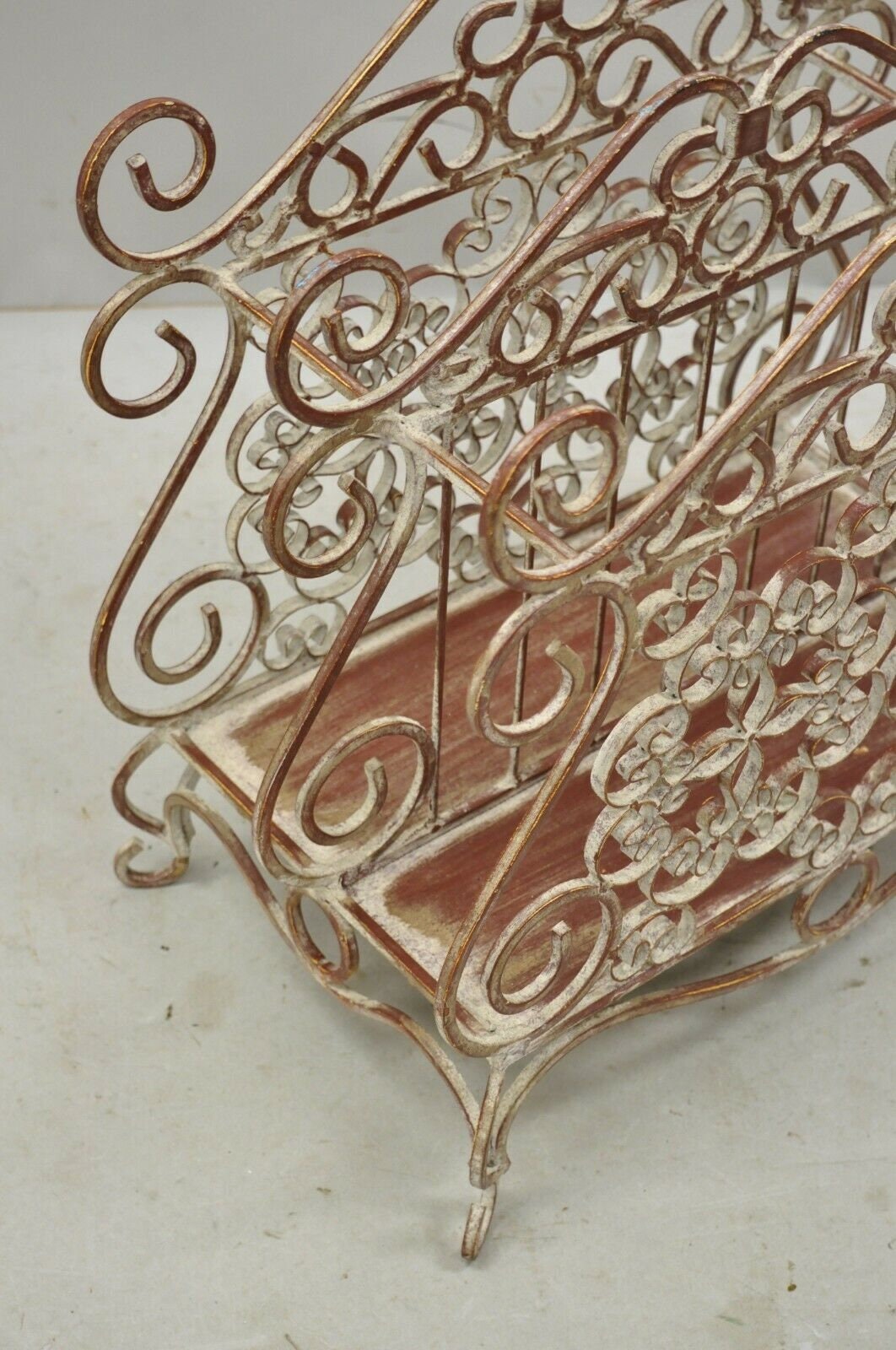 Wrought Iron French Country Style Red Lattice and Flower | Etsy